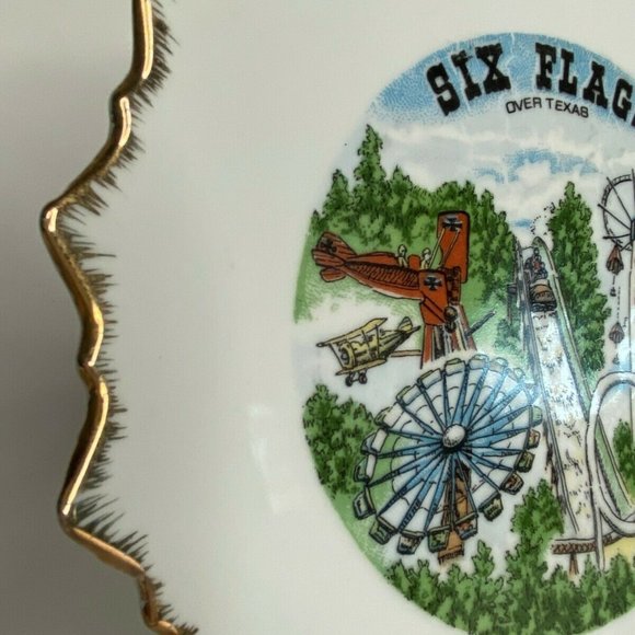 Vintage | Accents | Vintage Six Flags Over Texas Souvenir Plate | Poshmark